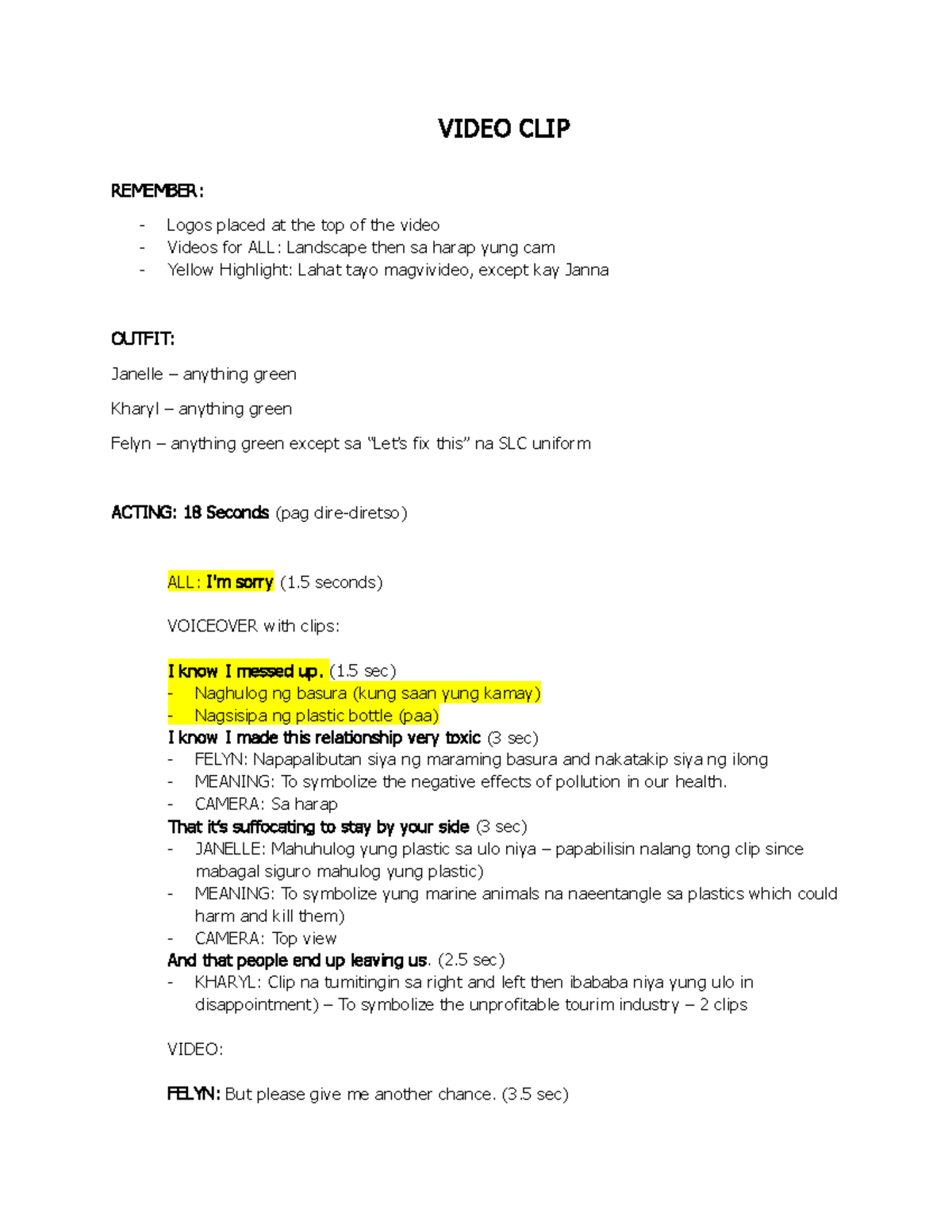 GE-7-Script - BSA - VIDEO CLIP REMEMBER: Logos placed at the top of the ...