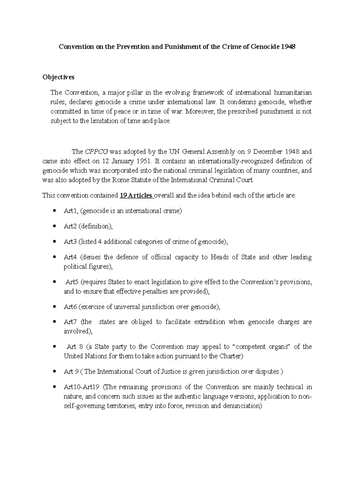 Convention on the Prevention and Punishment of the Crime of Genocide ...