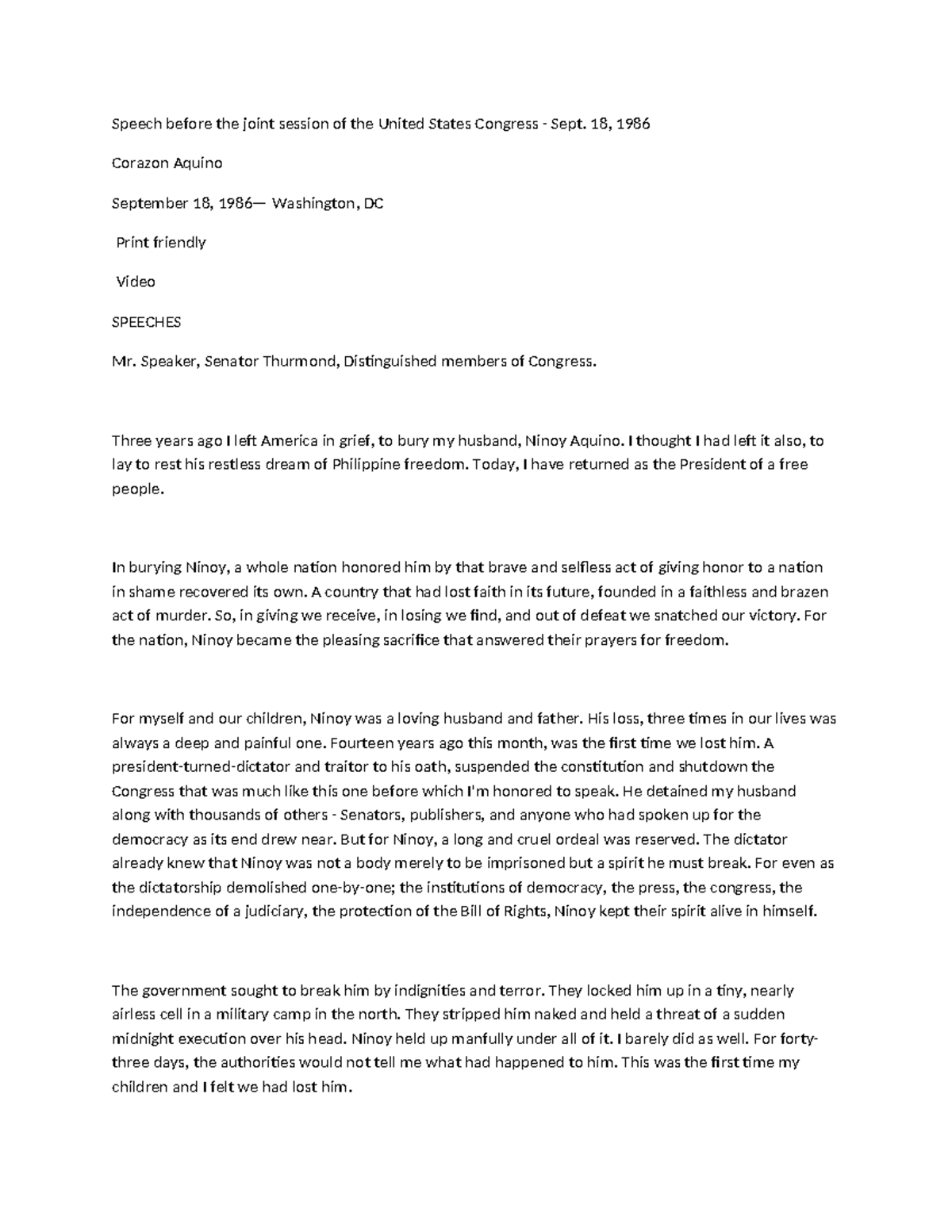 Speech before t WPS Office - Speech before the joint session of the ...