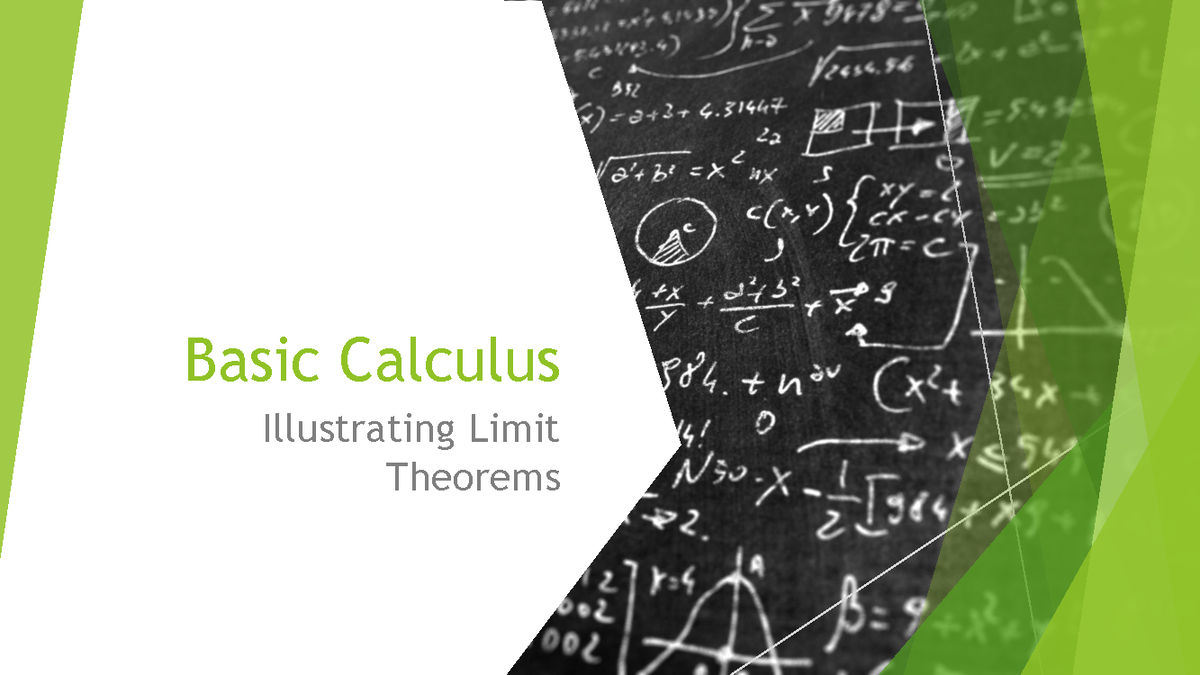 Lesson 3 Basic Cal - XZVB - Basic Calculus Illustrating Limit Theorems ...
