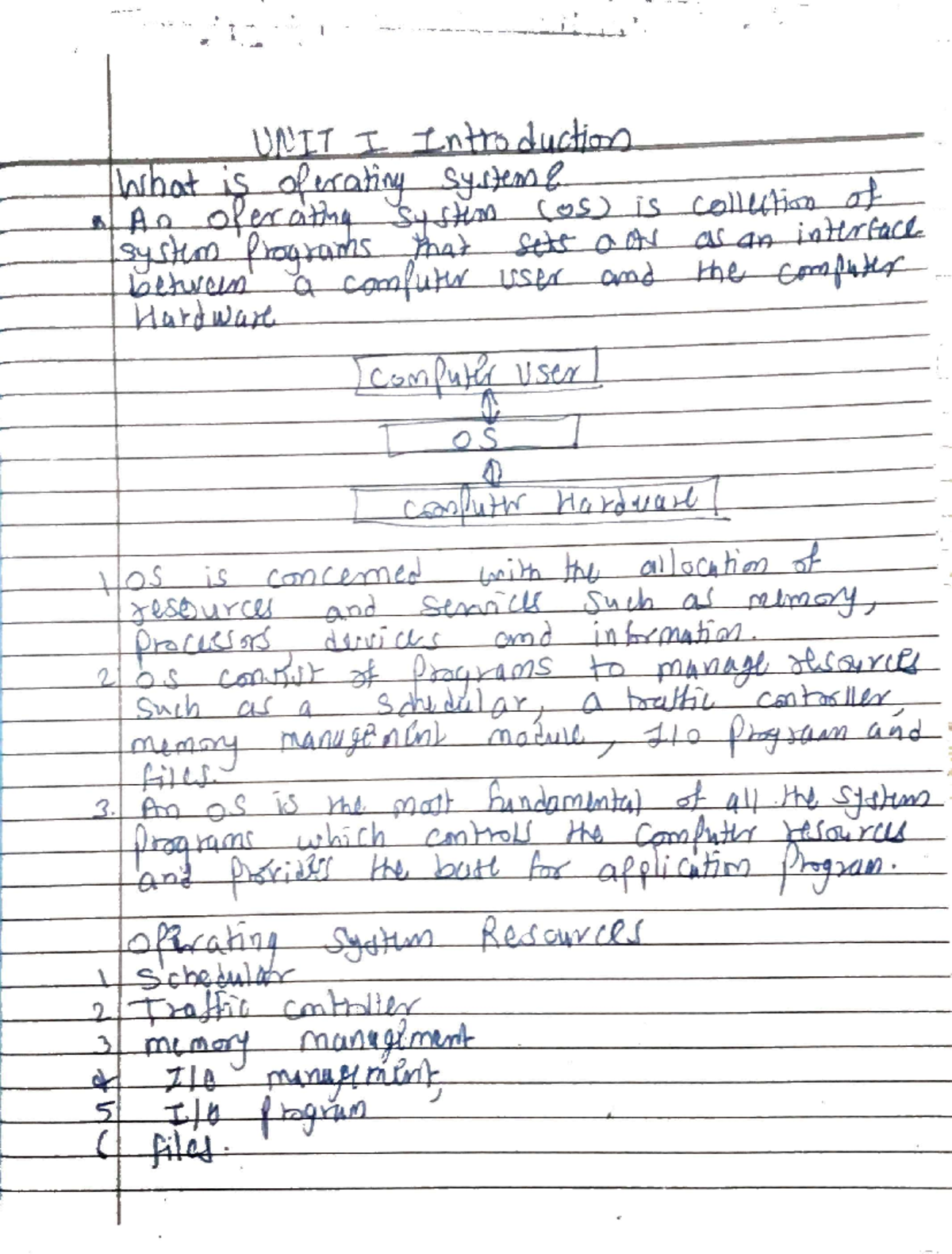 OS unit 1 - Computer Engineering - Studocu