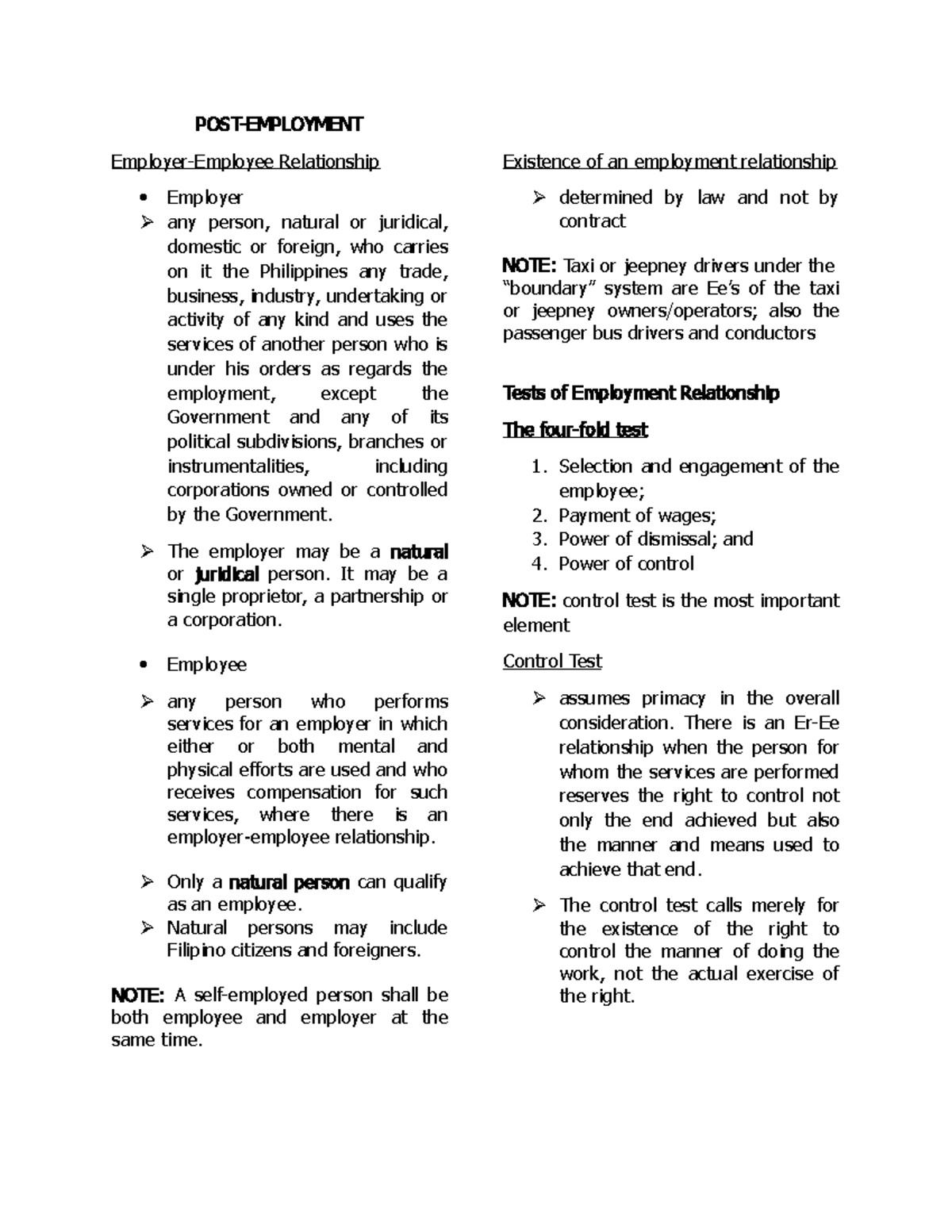 POST Employment COPY POST EMPLOYMENT Employer Employee Relationship post-employment-copy-post-employment-employer-employee-relationship