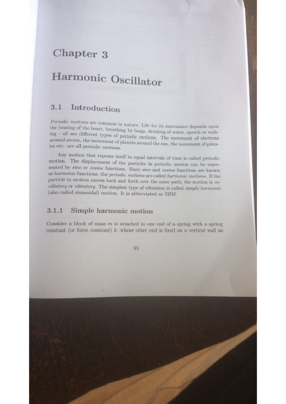 2nd Sen Physics 3rd chapter - Chapter 3 Harmonic Oscillator 3 Introduction Periodic motions are ...