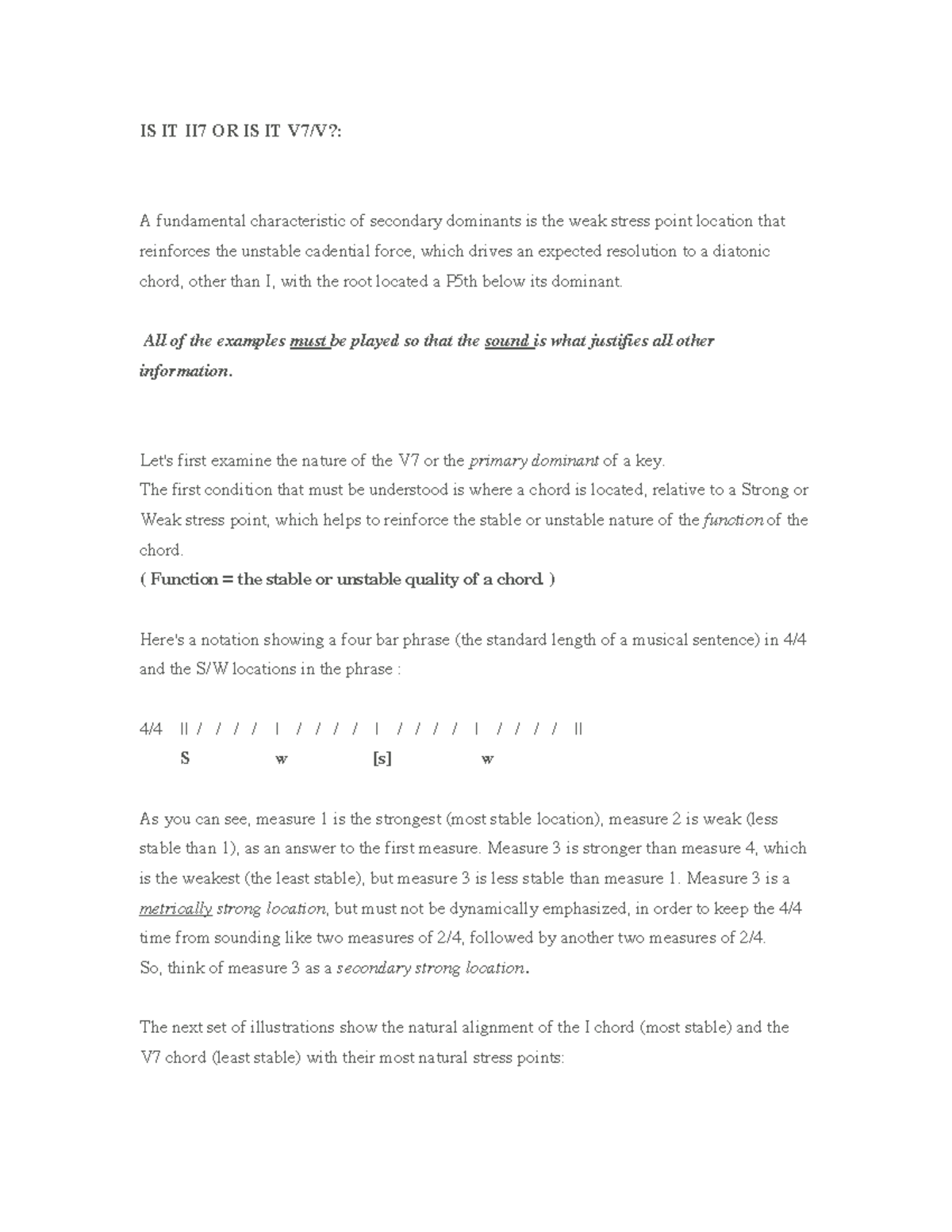 harmony 4 material - IS IT II7 OR IS IT V7/V?: A fundamental ...