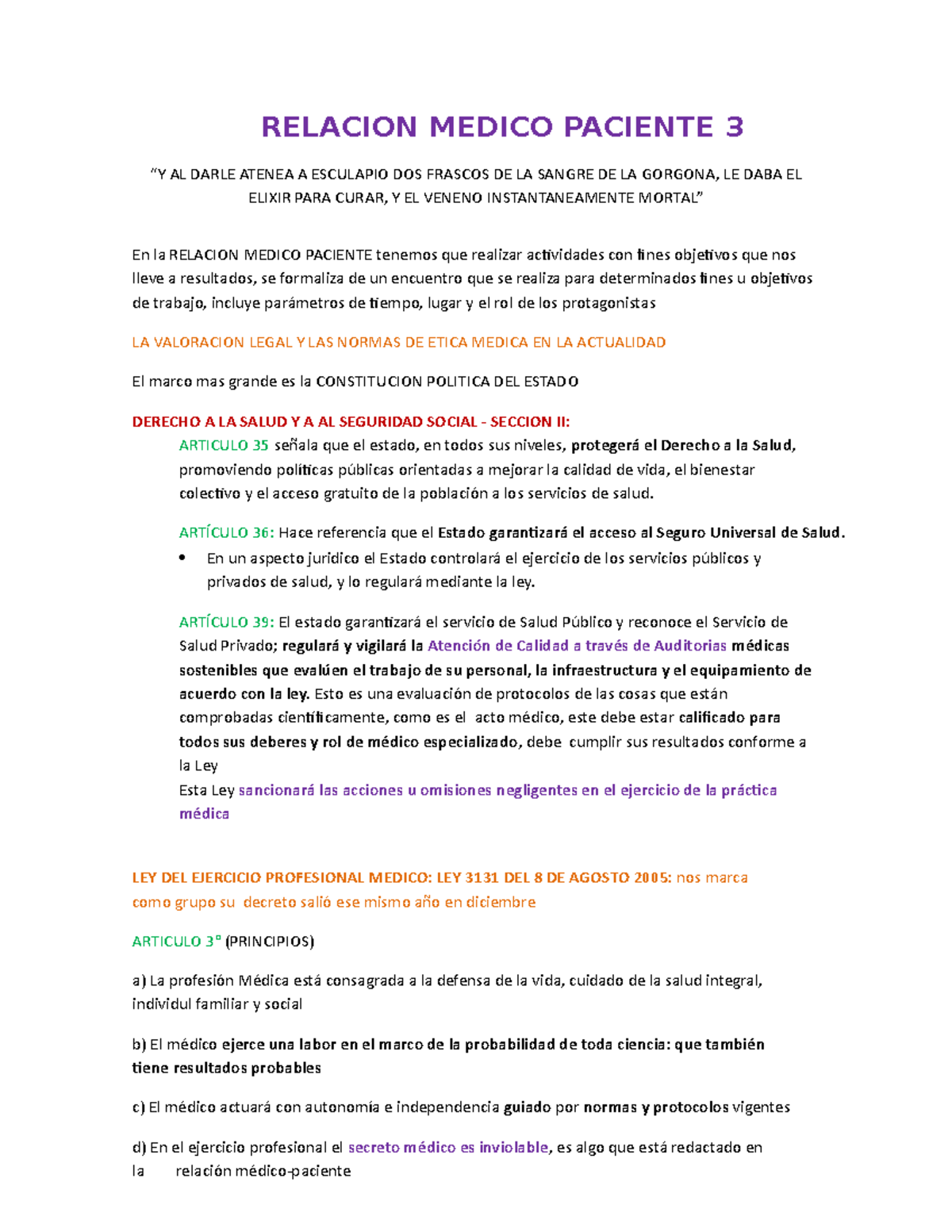 5 Relacion medico paciente 3 - RELACION MEDICO PACIENTE 3 “Y AL DARLE ...