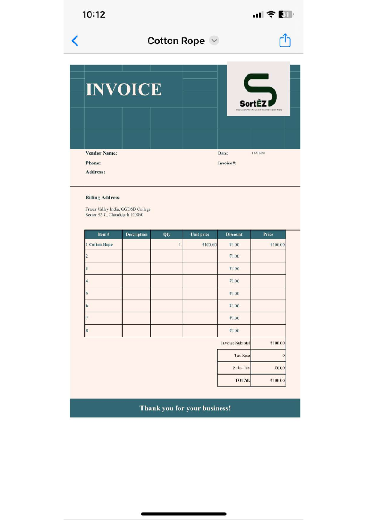 IMG 5395 - BBC’s gov. Gabby. Hun. H. - 10:12 1 Cotton Rope INVOICE S ...