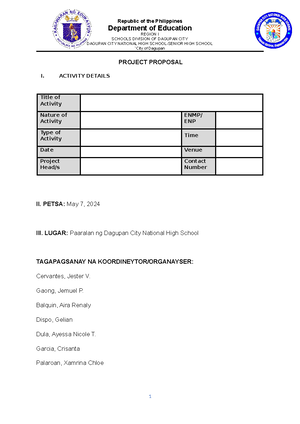 Survey Questionnaire - SURVEY QUESTIONNAIRE Title: A Study on the ...