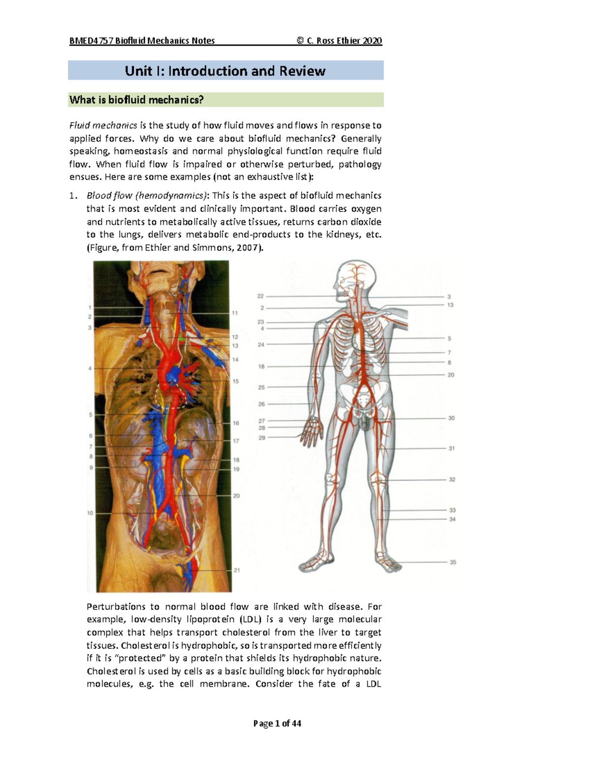 Unit I - Introduction and Review of Fluids - Unit I: Introduction and ...