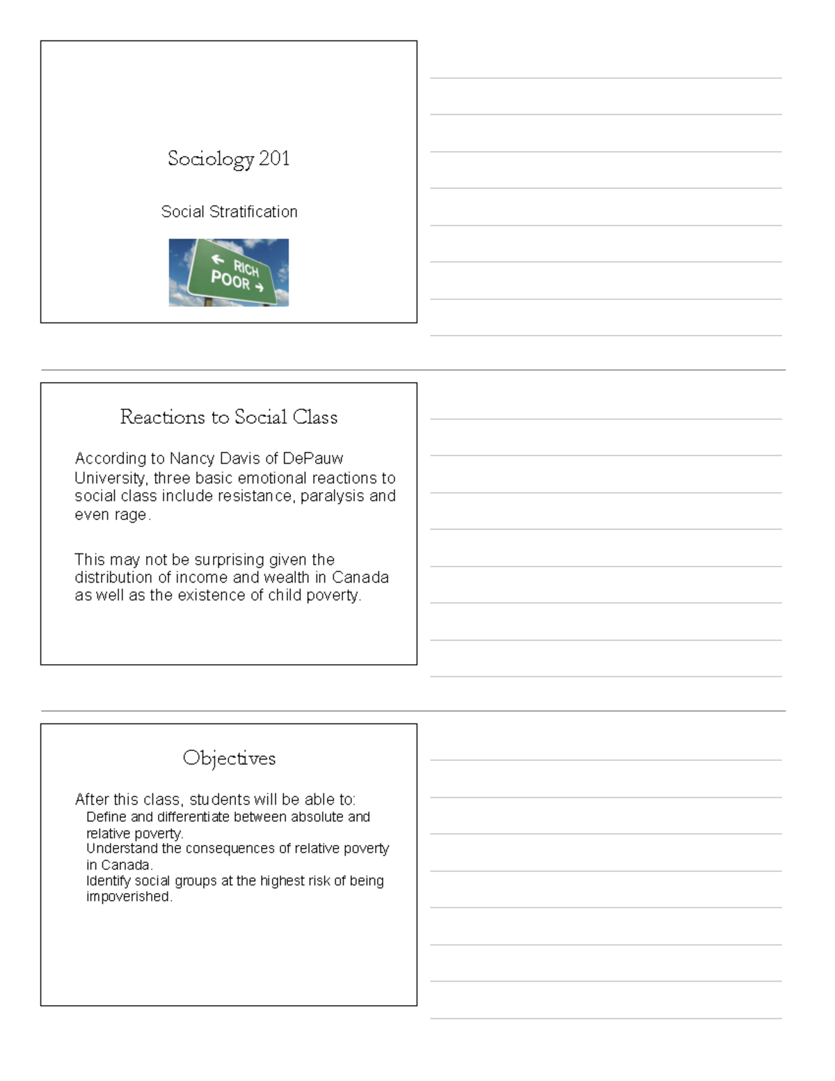 Social stratification - Sociology 201 Social Stratification Reactions ...