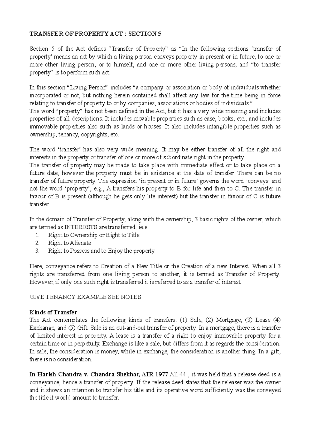 Sec 5 Sec 5 TPA TRANSFER OF PROPERTY ACT SECTION 5 Section 5 Of sec-5-sec-5-tpa-transfer-of-property-act-section-5-section-5-of