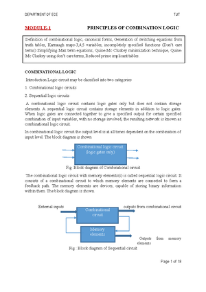Module 4 - dsd - D i g it al S ys t em D e si g n 18EC 3 4 Dept. ECE ...