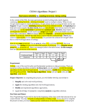 CS 3364 Multiple Choice HW Section 3 - CS 3364 3 Design & Analysis of Algorithms Multiple Choice ...