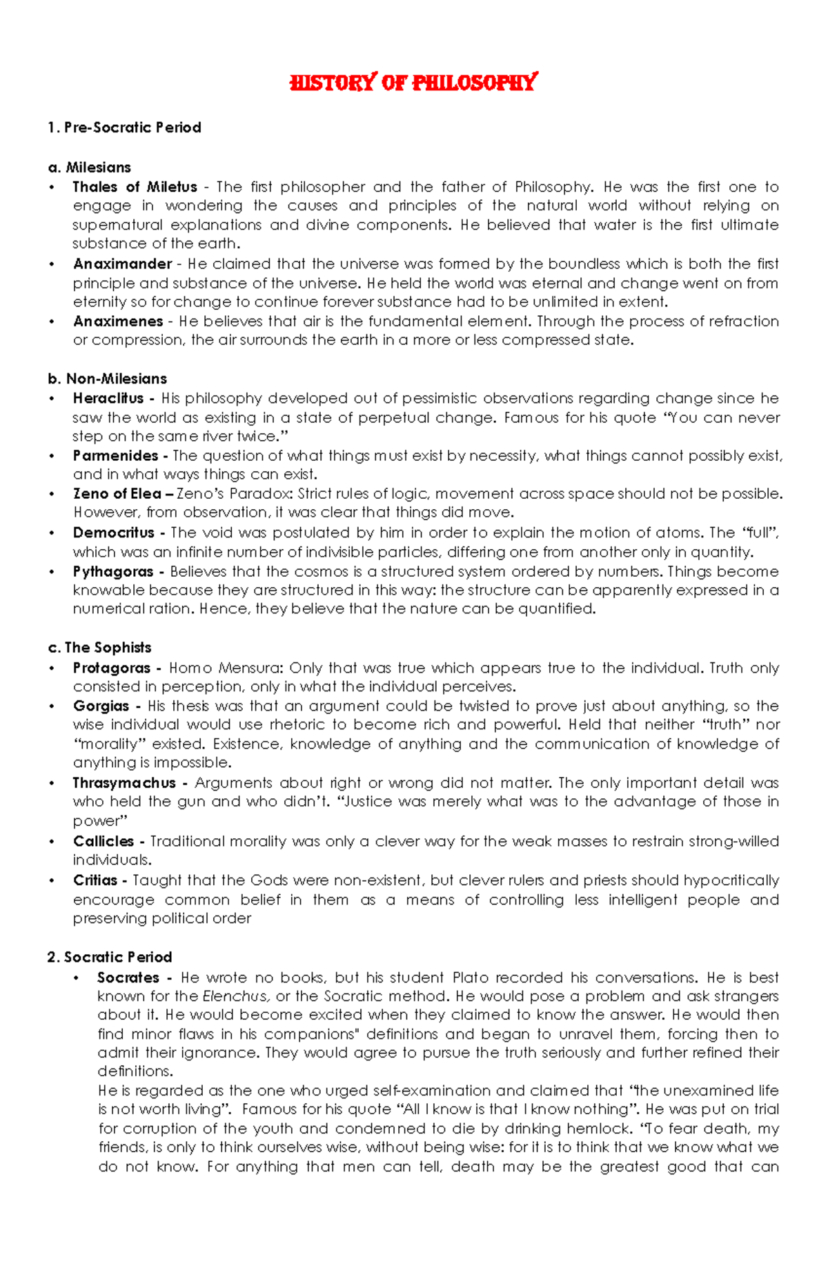 Module-2-Philo - HISTORY OF PHILOSOPHY - HISTORY OF PHILOSOPHY Pre ...