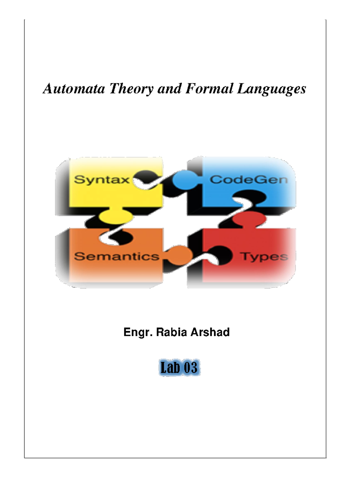 AT&FL Lab 03 - Lecture notes 3 - Automata Theory and Formal Languages ...