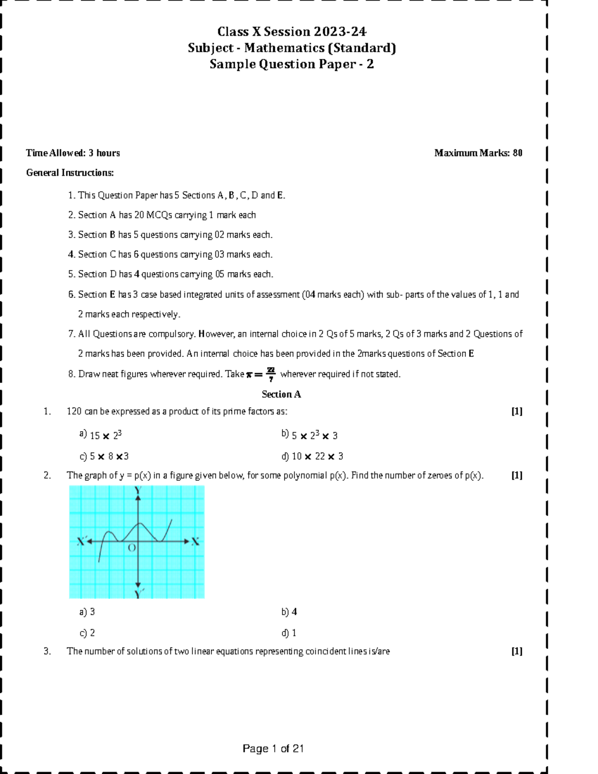 Sample paper - EVS - Time Allowed: 3 hours Maximum Marks: 80 General Instructions: 1. This ...