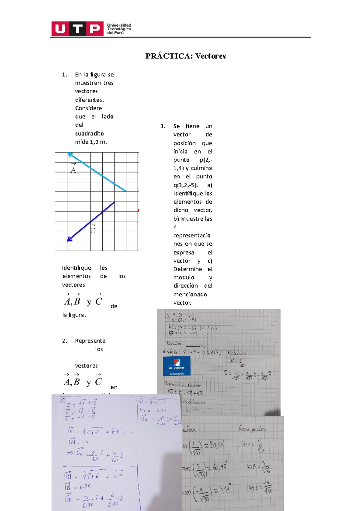 HT+Vectores Grupo 3 vectores en desplazamiento simple - PRÁCTICA ...