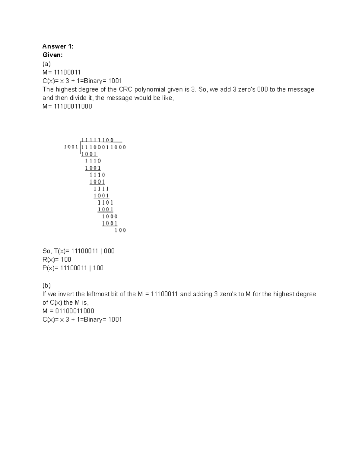 Computer Network It Is An Assignment Question Given By Professor Answer 1 Given A M