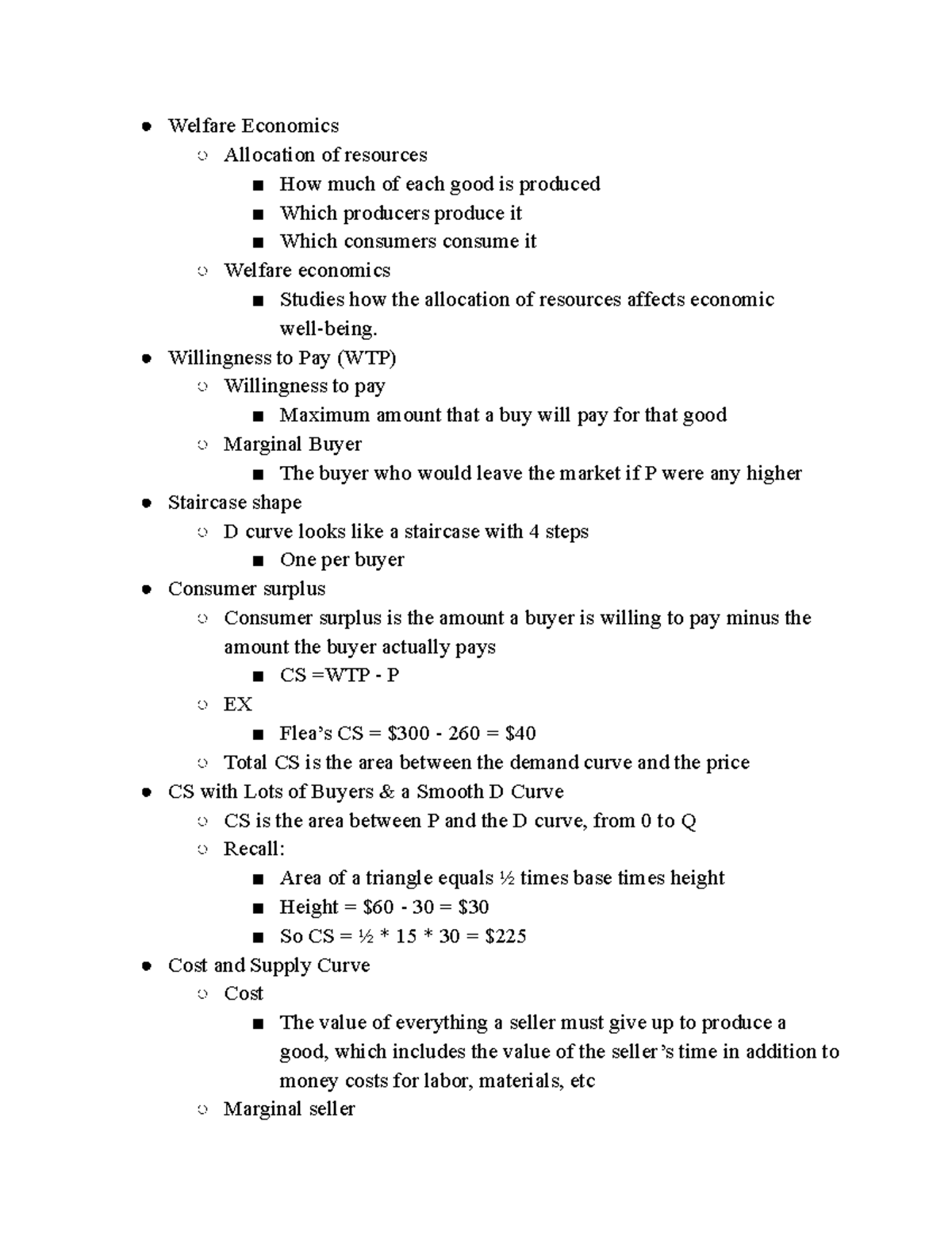 Econ homework notes due 9 20 - Welfare Economics Allocation of ...