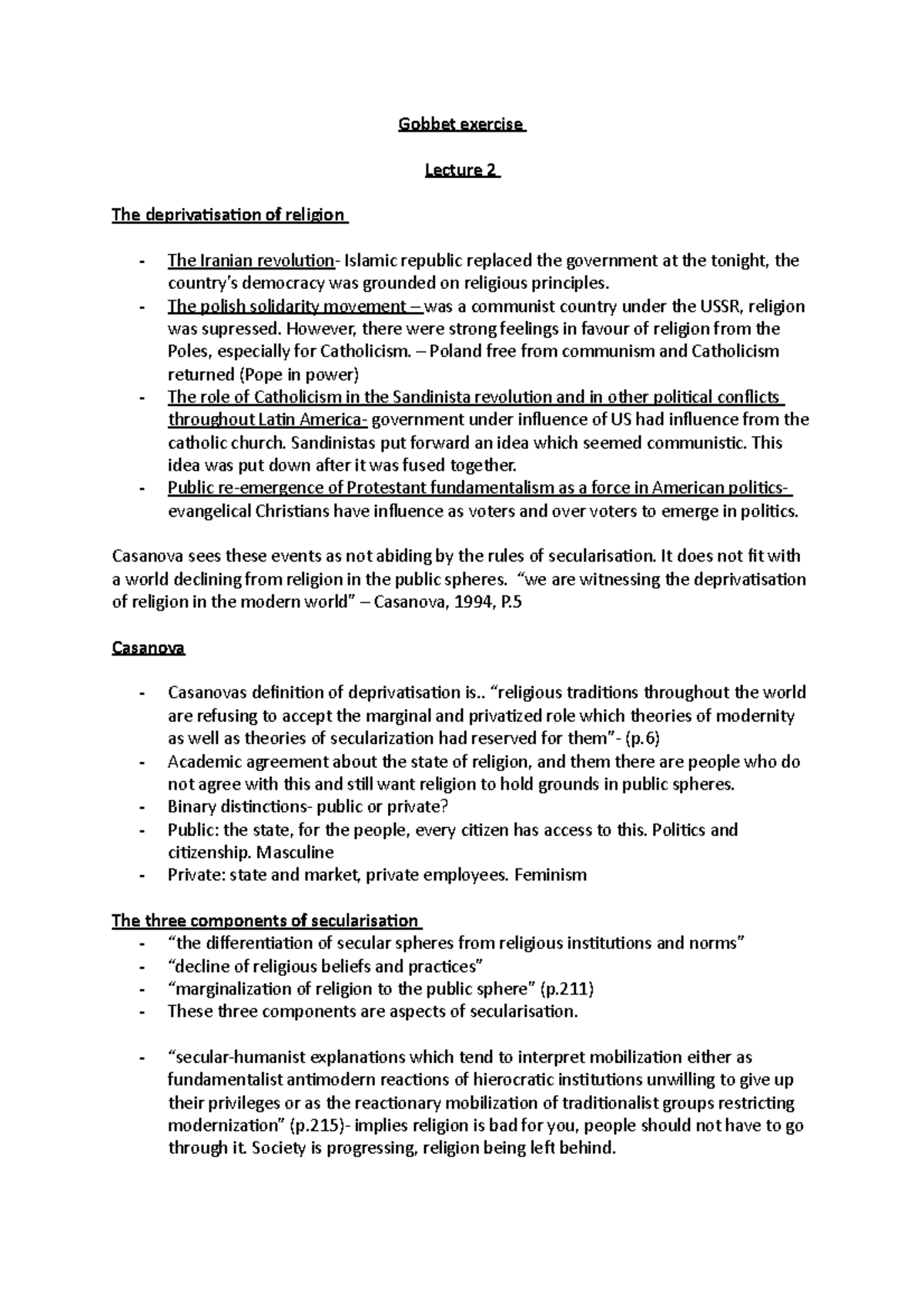 Lecture 2 gobbet exercise - Gobbet exercise Lecture 2 The ...