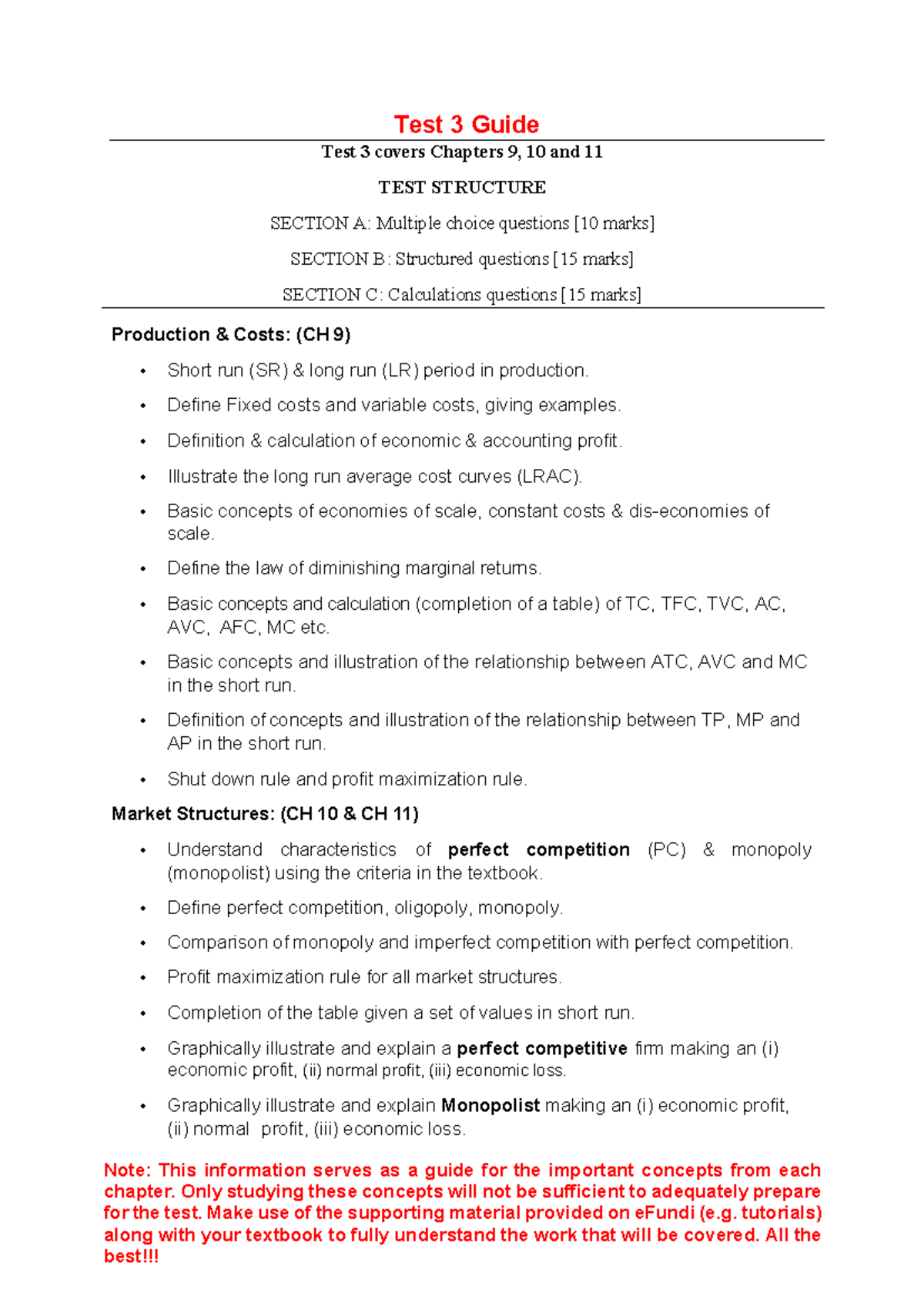 Test 3 Guide - Summary Information System - Test 3 Guide Test 3 covers ...