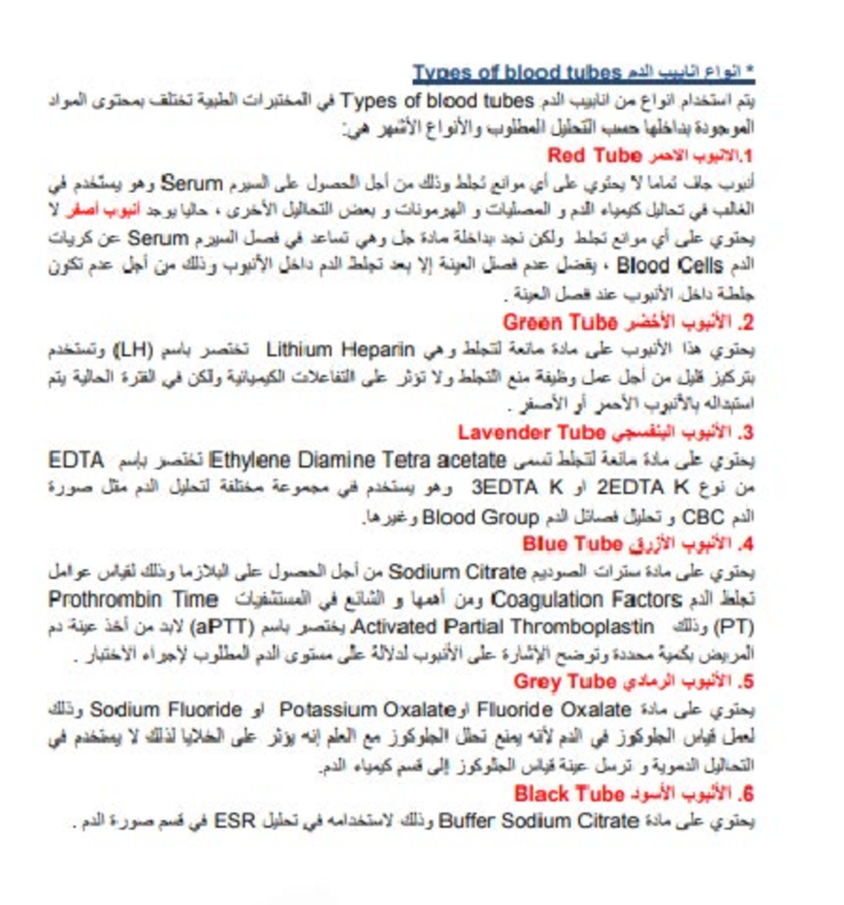 Sample collection - medical analysis and methods - College of Science ...