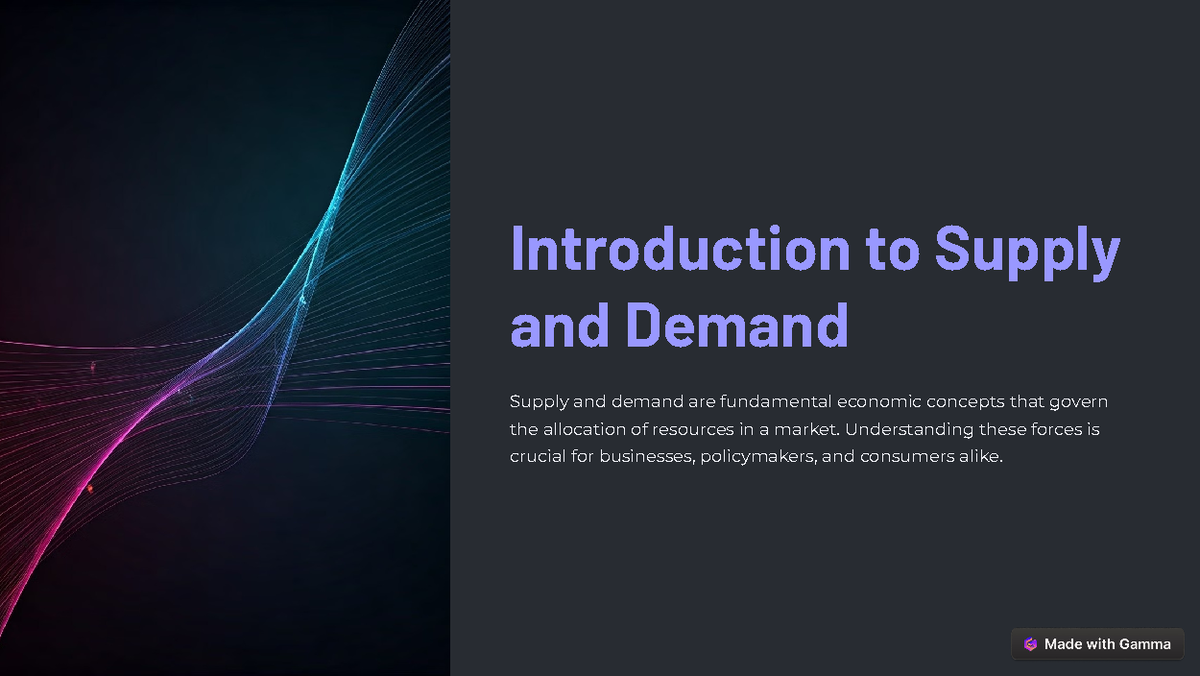 Introduction to Supply and Demand - Introduction to Supply and Demand ...