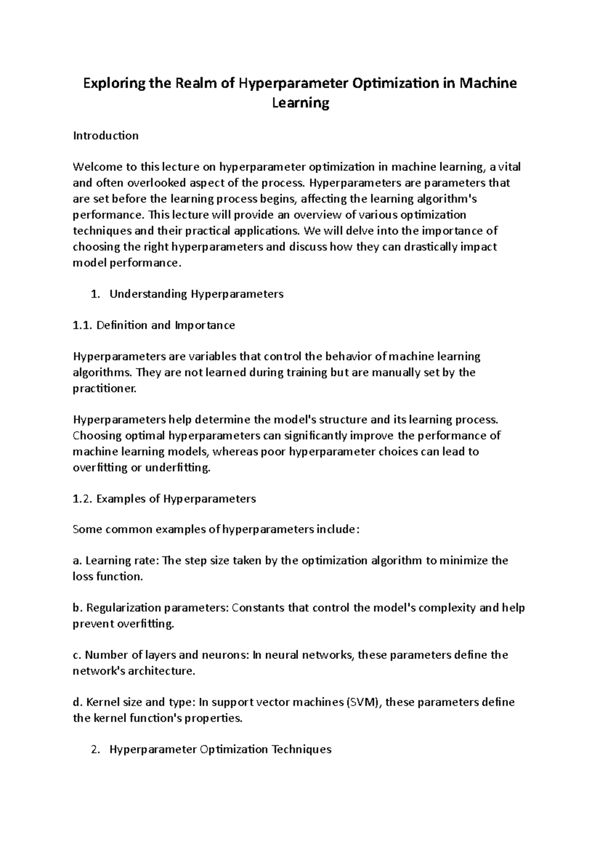 Exploring the Realm of Hyperparameter Optimization in Machine Learning ...