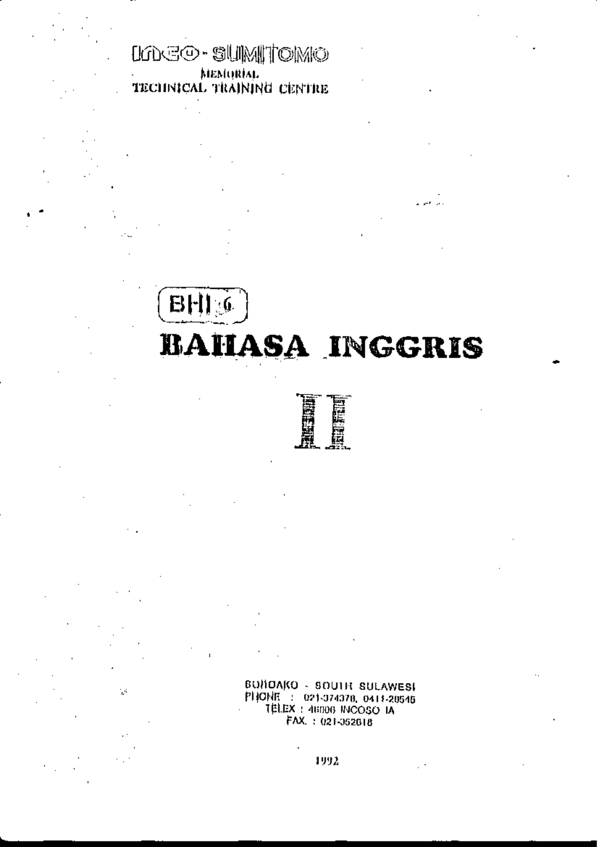 Bahasa Inggris 2 - This learning material is about basic english on ...
