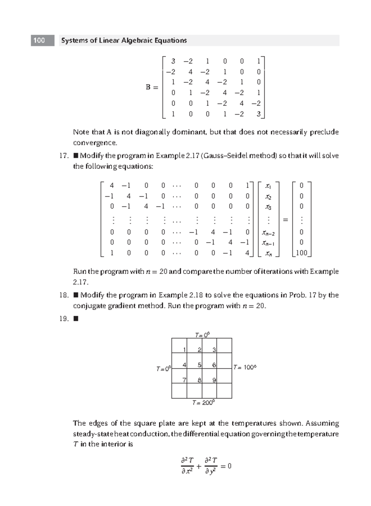Numerical Method with Python-37 - 100 Systems of Linear Algebraic Equations B = - Studocu
