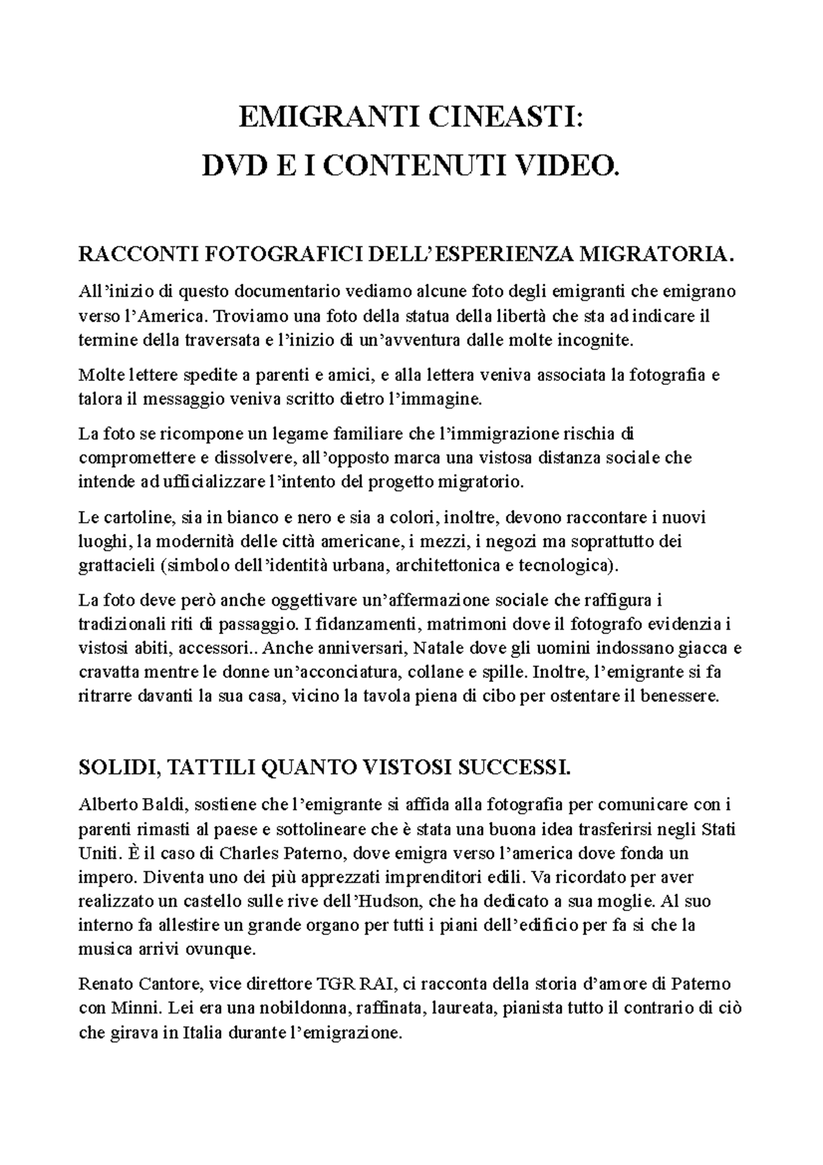 Emigranti Cineasti - EMIGRANTI CINEASTI: DVD E I CONTENUTI VIDEO ...