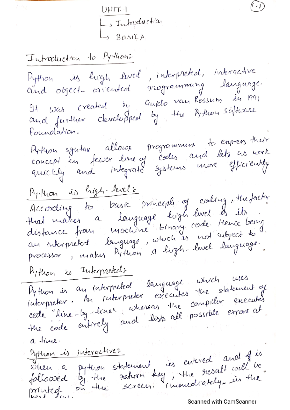 Python Hand Written Notes - Btech - Studocu Python Hand Written Notes - Btech - Studocu
