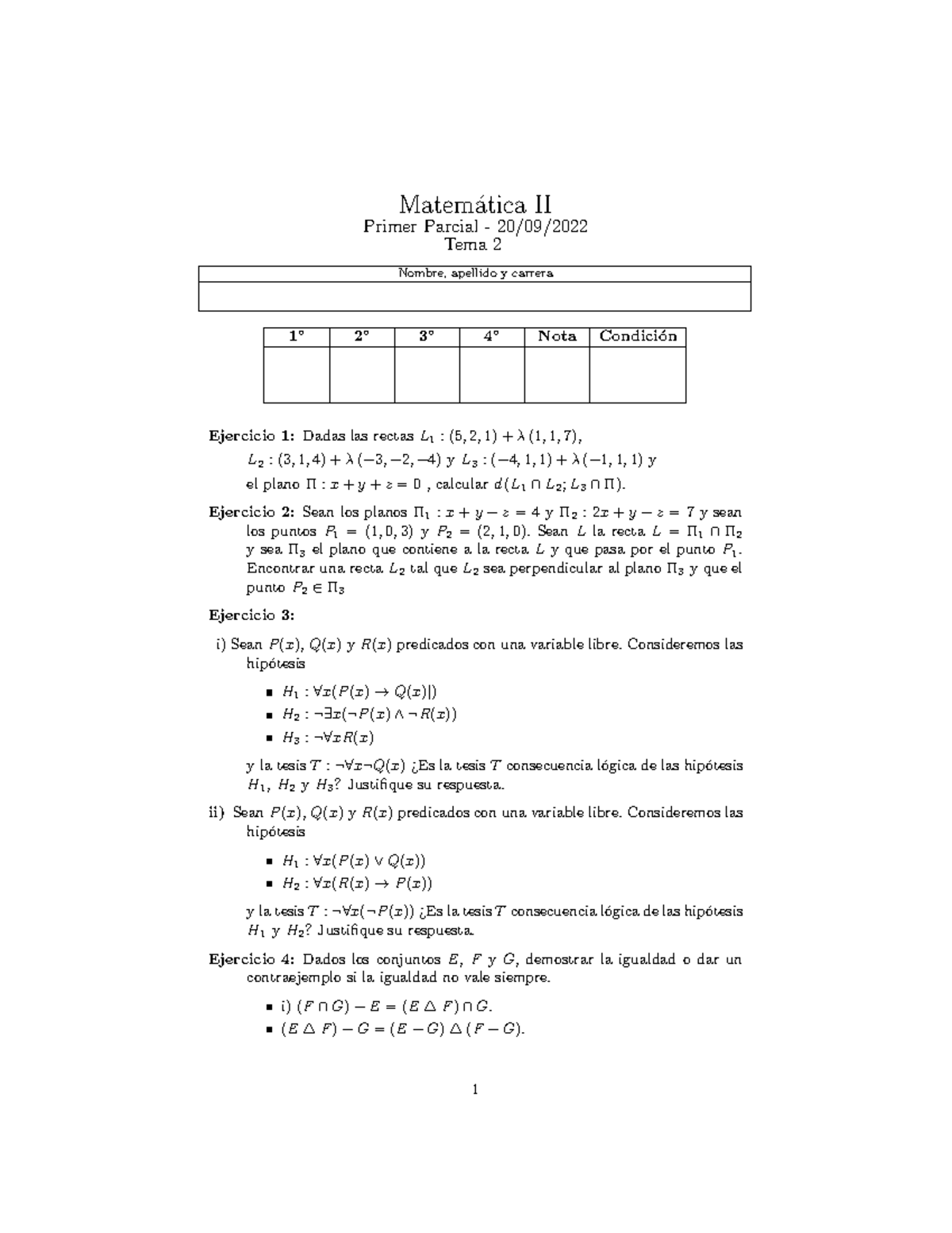 1º parcial Matemática II Tema 2 - Matem ́atica II Primer Parcial - 20 ...