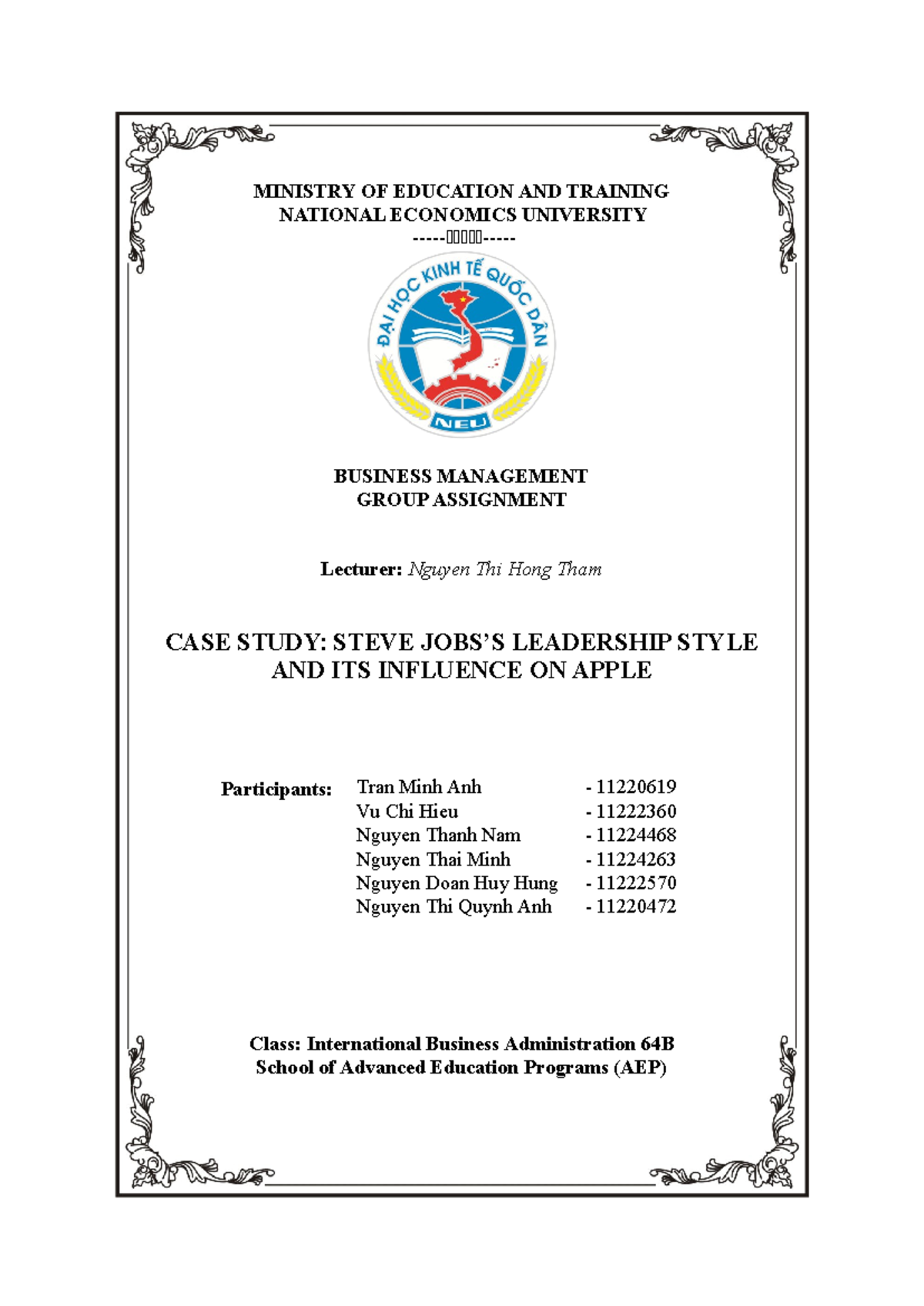 BM-report - Cô Nguyễn Thị Hồng Thắm - MINISTRY OF EDUCATION AND ...