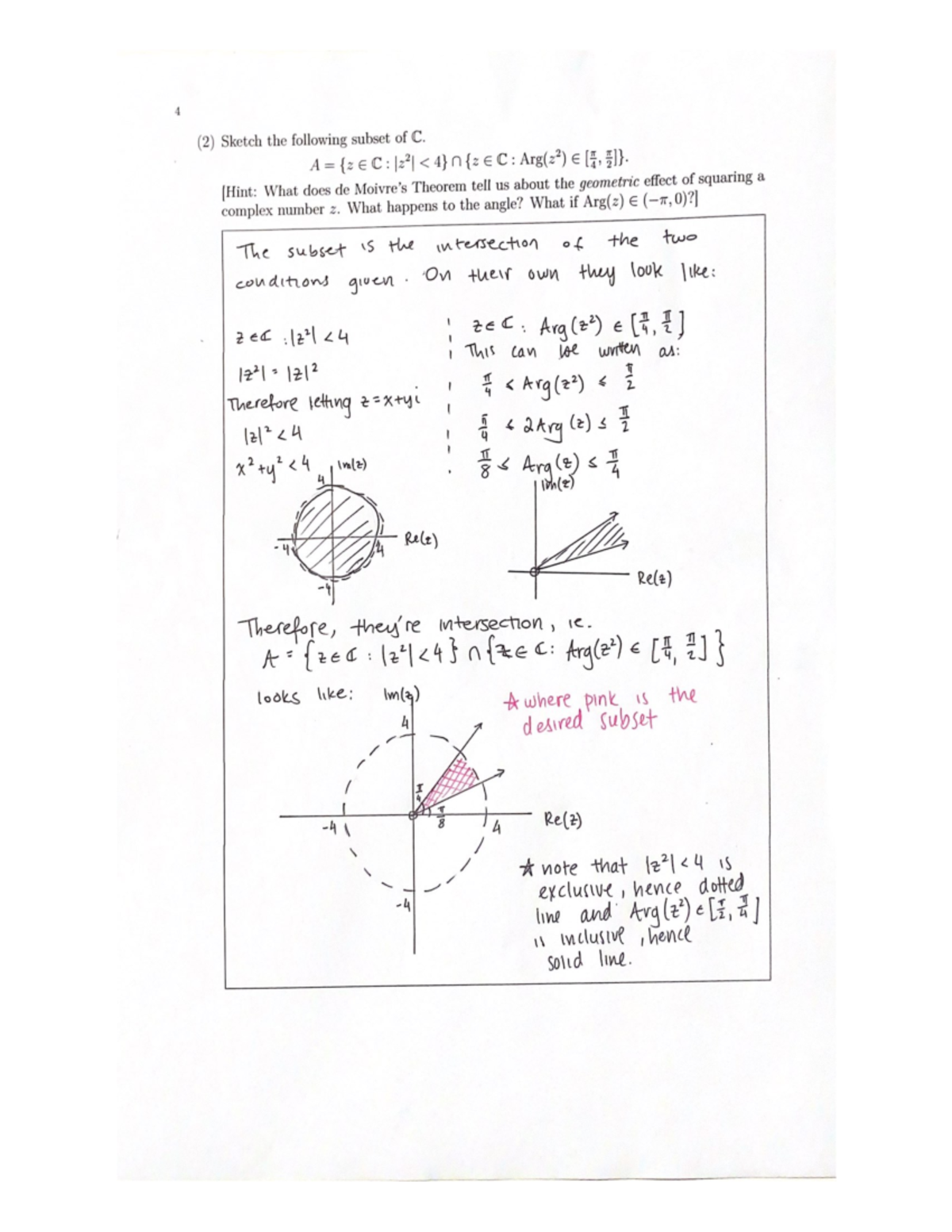 (2) Sketch the following subset of C - MAST10005 - Studocu