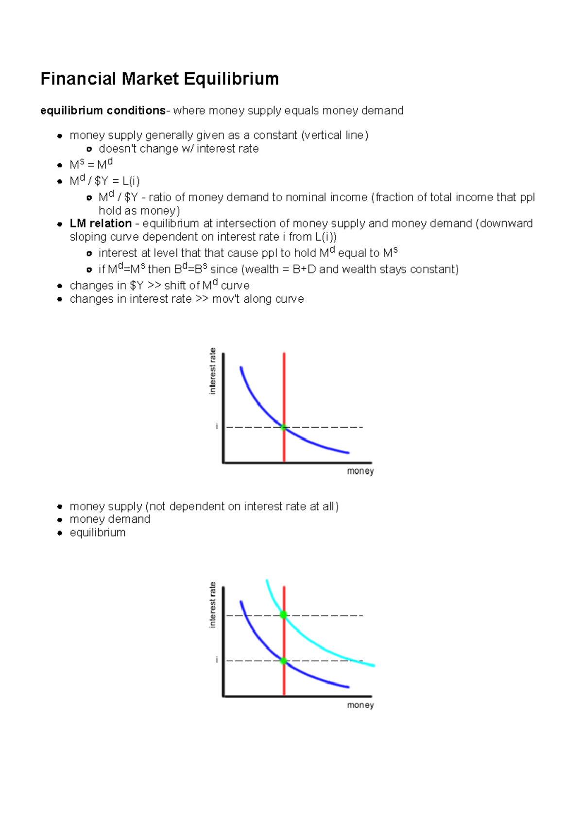 Financial Market Equilibrium -Lecture Notes 2 - Financial Market ...