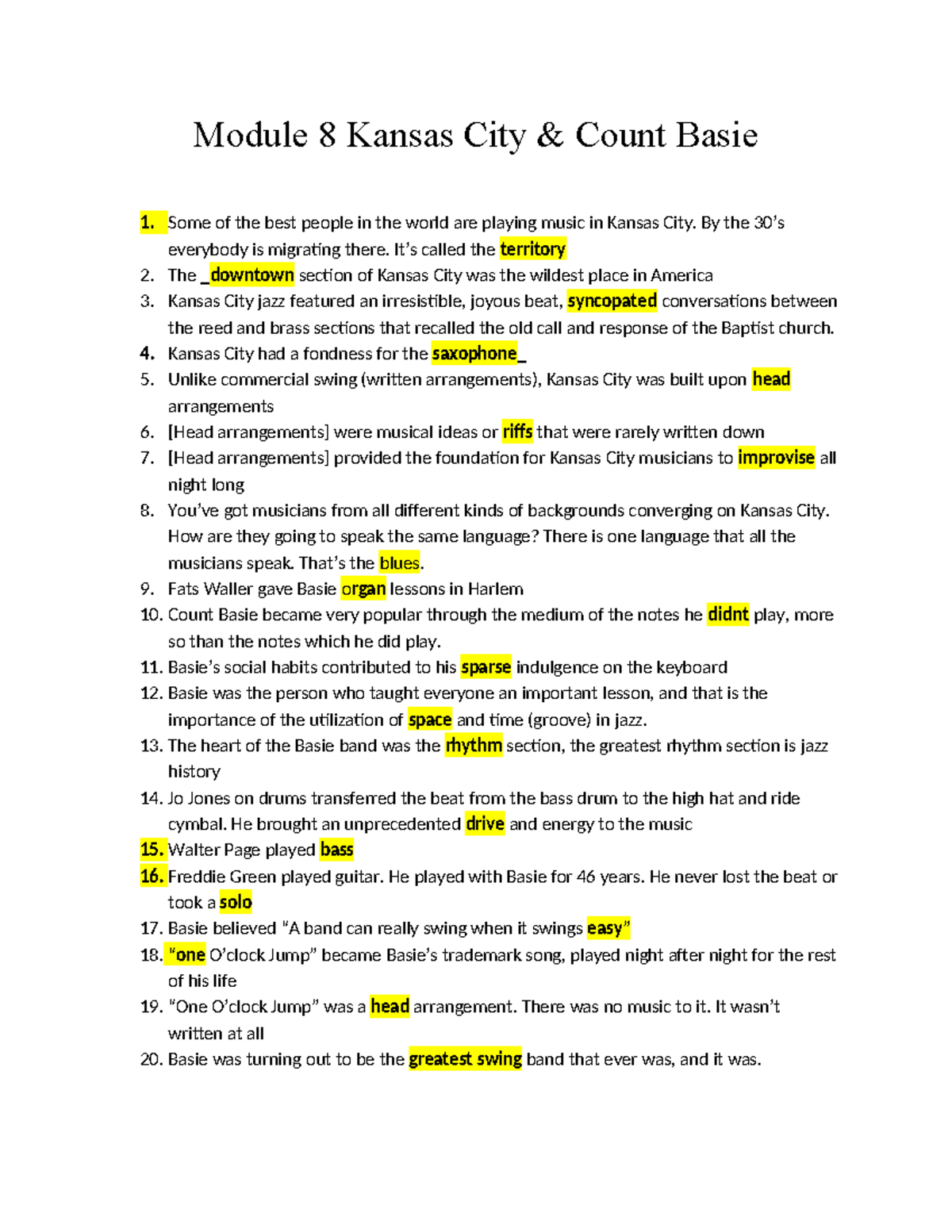 Module 8 Kansas city - helps with quiz all filled out great study guide ...