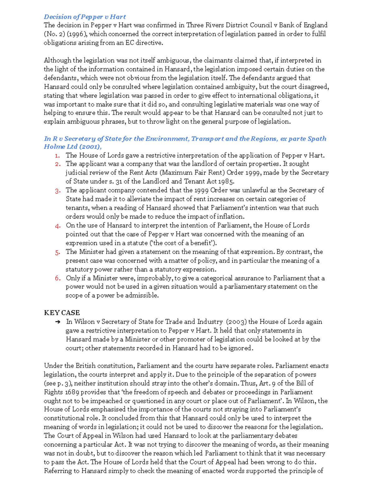 Interpretation, Usefulness, Media Reports, Hansard Method, Arguments ...