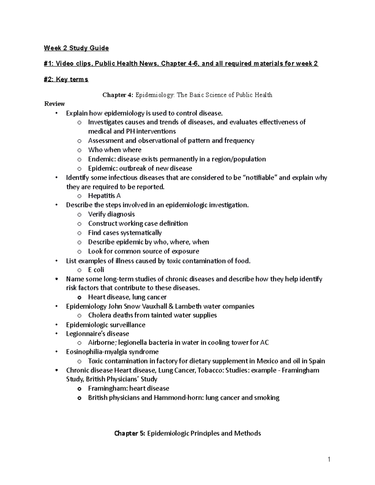 Sample study guide for week 2 PH1 - Week 2 Study Guide #1: Video clips ...