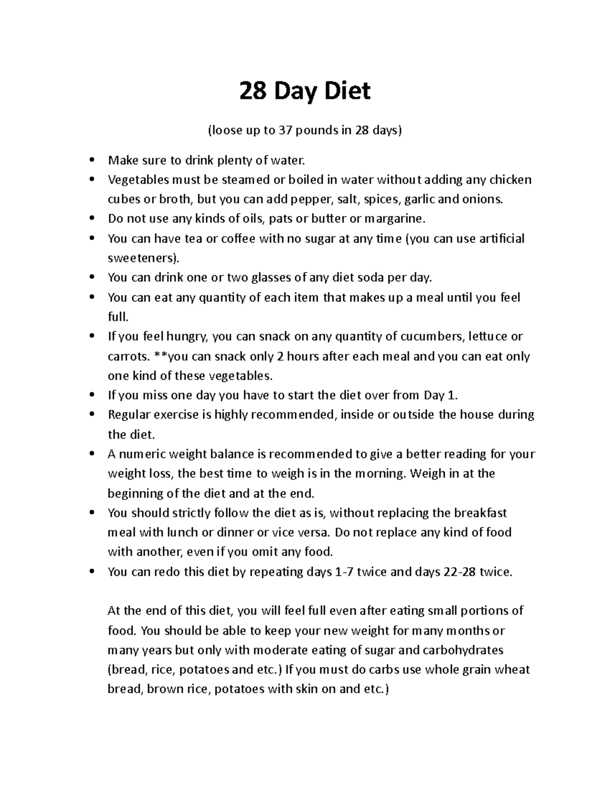 28 Day Diet-4 - It’s the meat and the potatoes. It gets straight to the ...