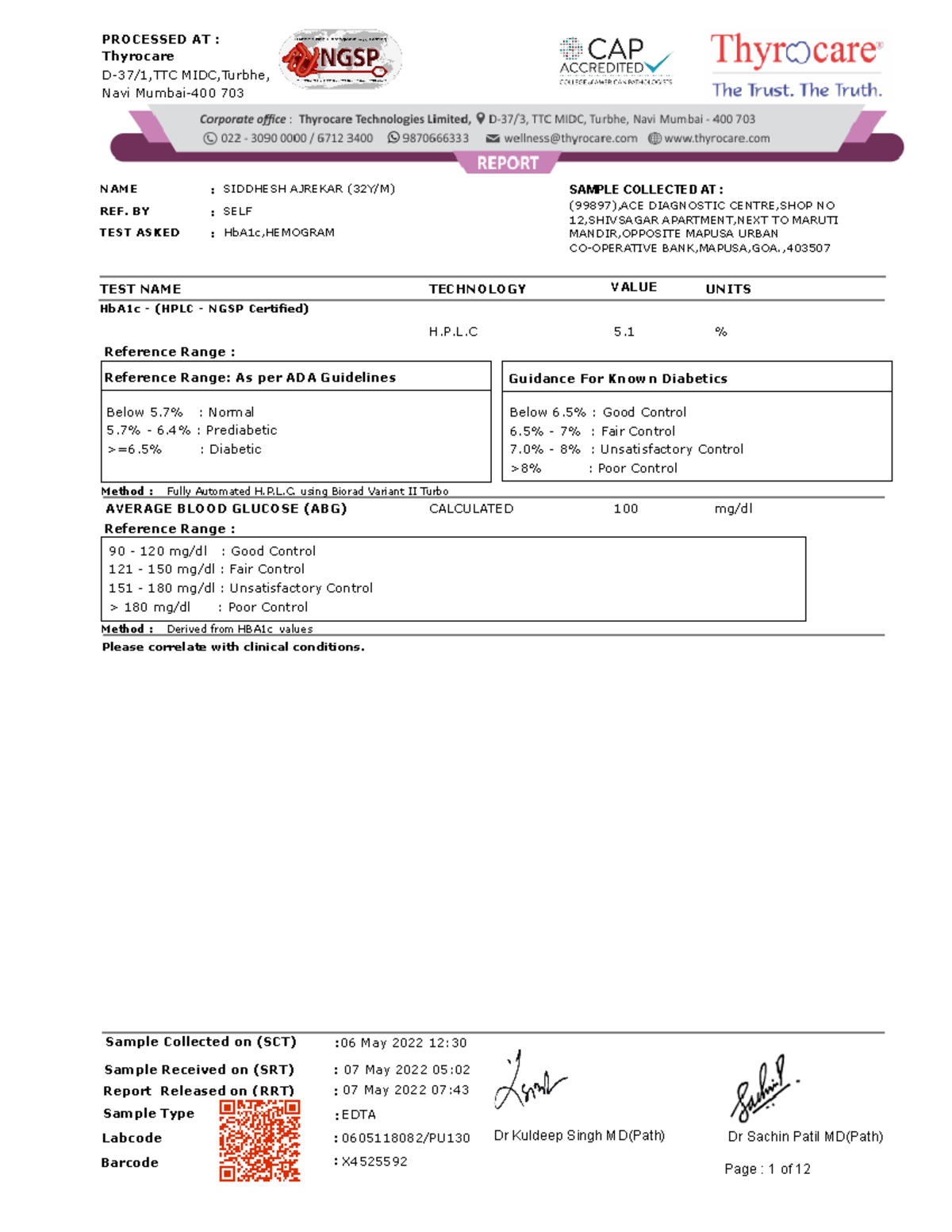 PU130C65433015644360 RLS - Thyrocare D-37/1,TTC MIDC,Turbhe, Navi ...