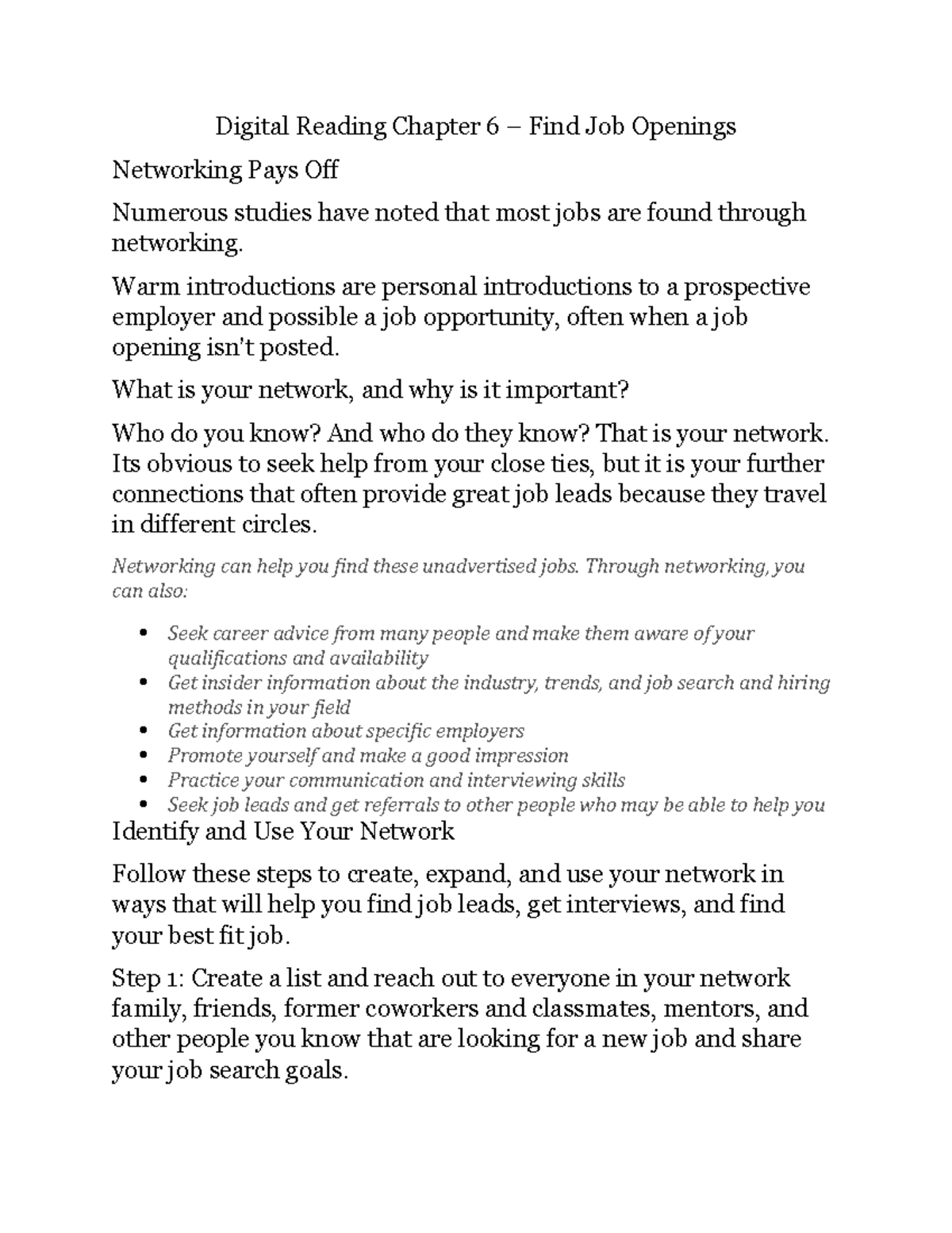 SS2000 Digital Reading Chapter 6 - Digital Reading Chapter 6 – Find Job ...