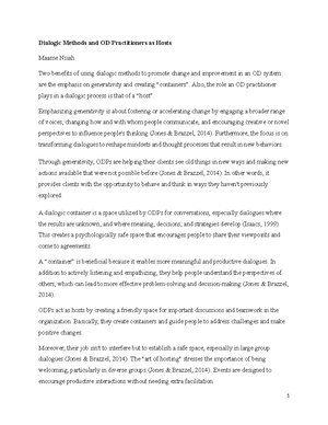 OD1 Fianltermpaper - Final essay and term paper on theory learned all ...