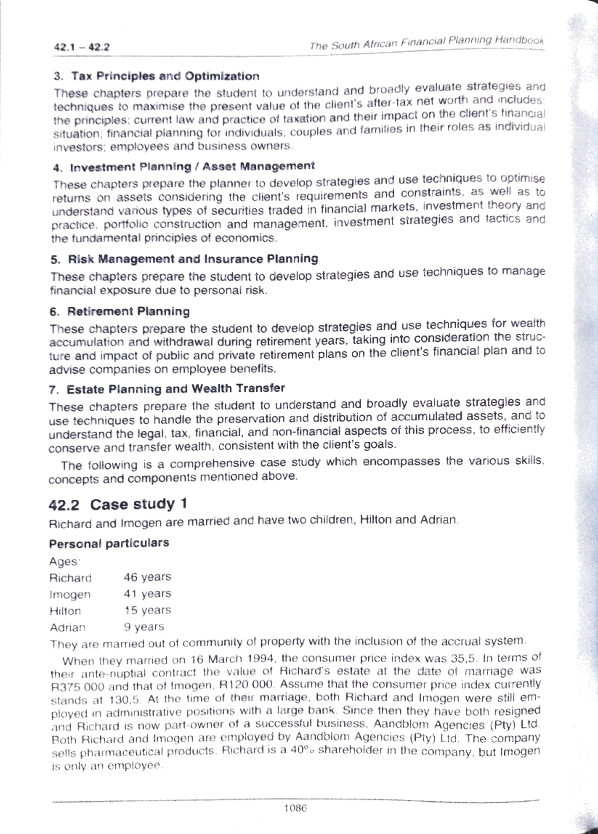 South African Financial Planning Handbook 42 42 The South African 