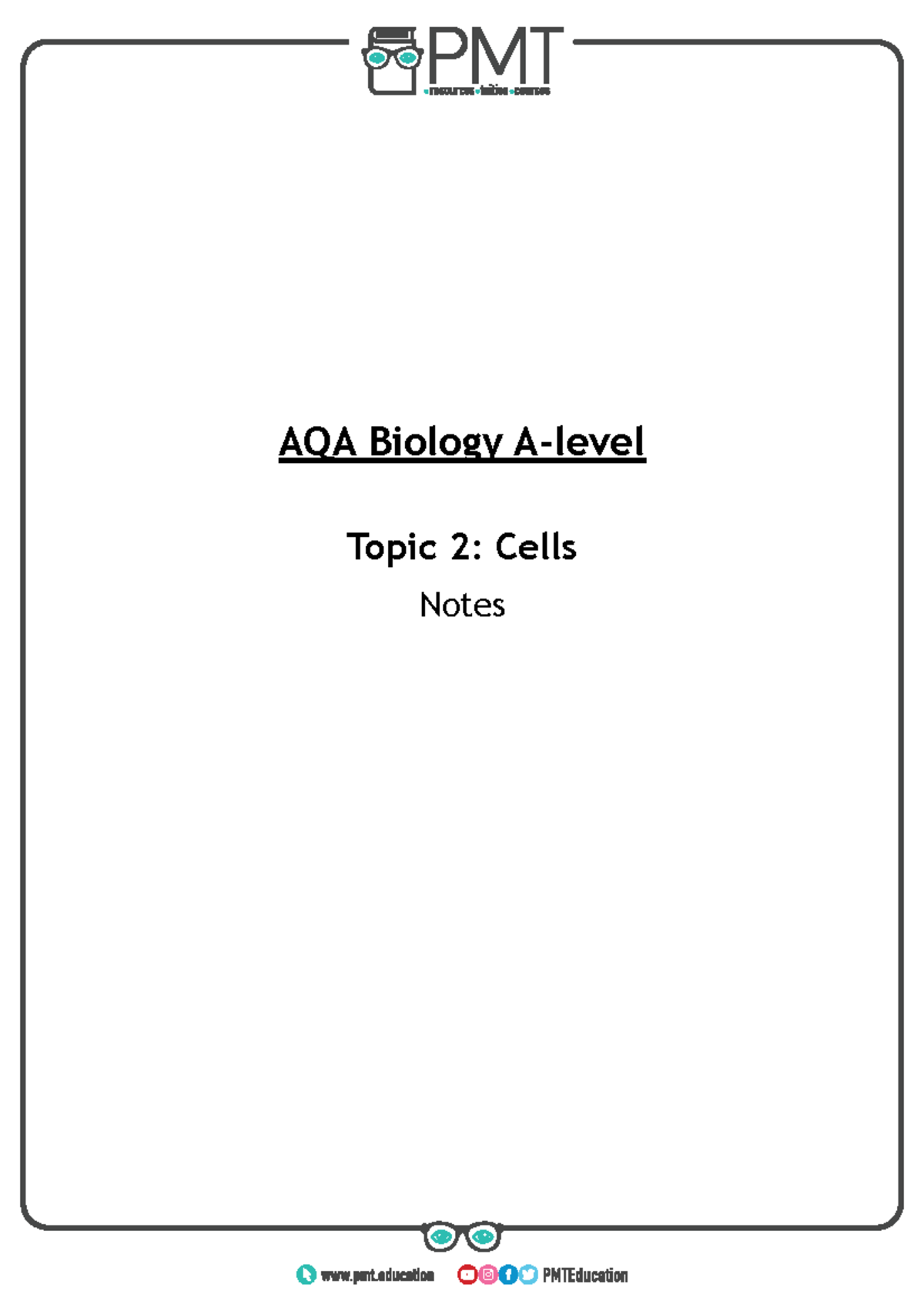 Httpspmt.physicsandmathstutor - AQA Biology A-level Topic 2: Cells ...