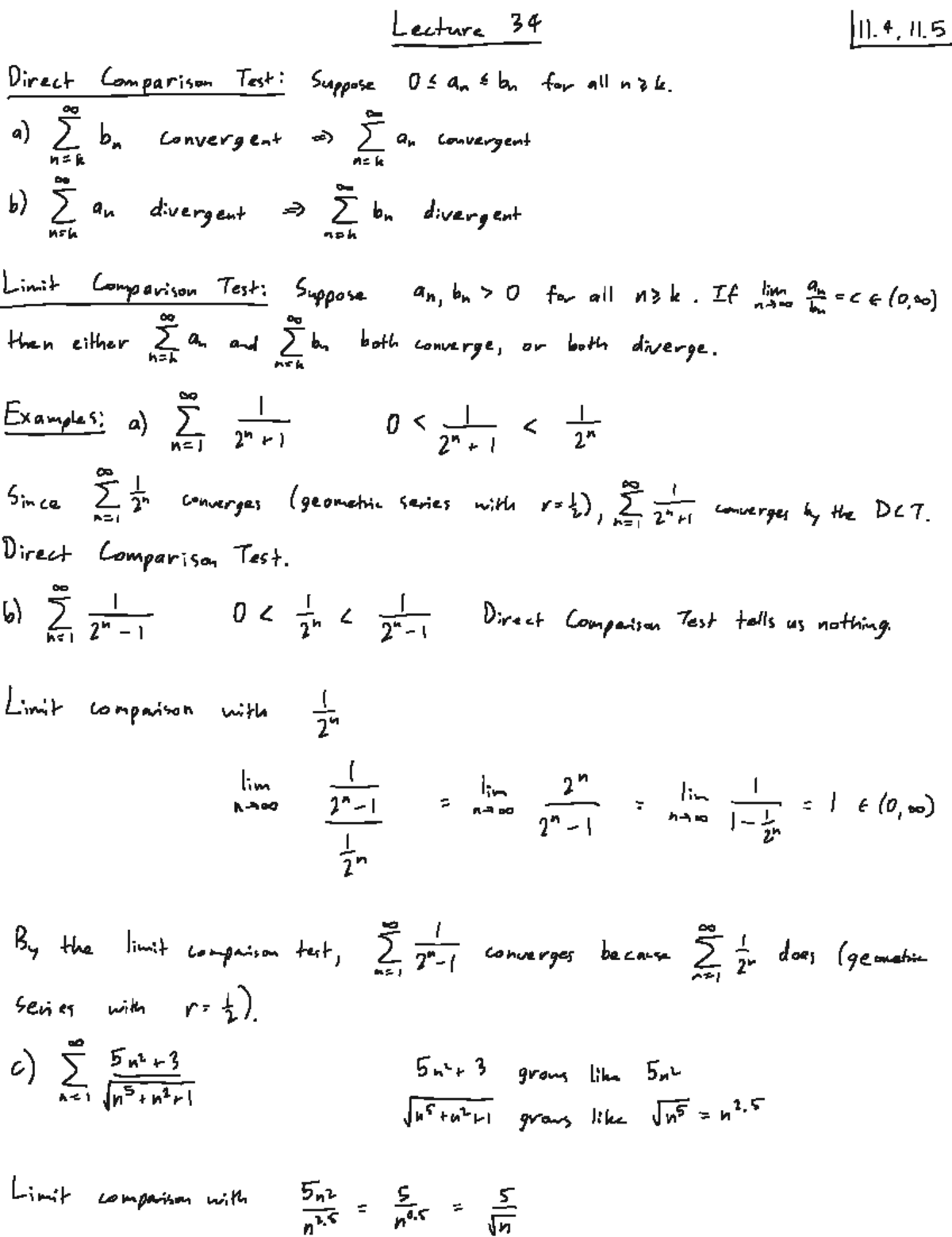 Michael's Lecture 34 - lec 34 - Math 141 - Studocu