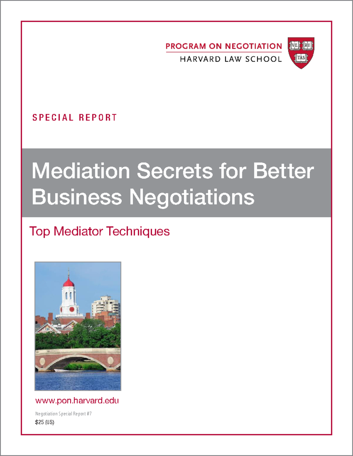 Mediation Secrets for Better Business Negotiations (Harvard Law School ...