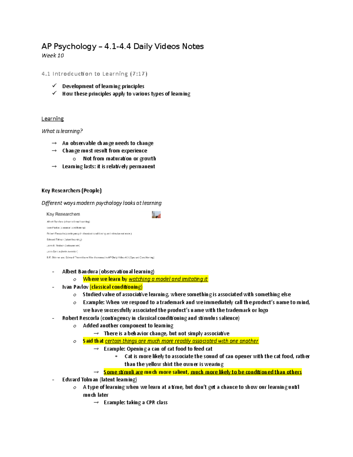 Anna b. AP Psychology - AP Daily Videos 4 - AP Psychology – 4.1-4 Daily ...