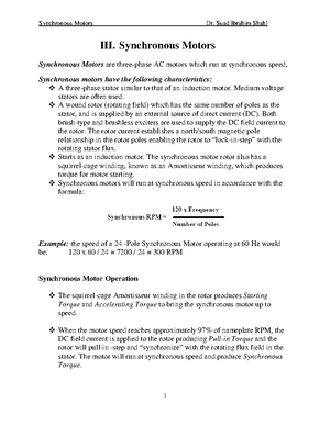 Synchronous and induction machines - Module 5 6 - Starting Methods for ...