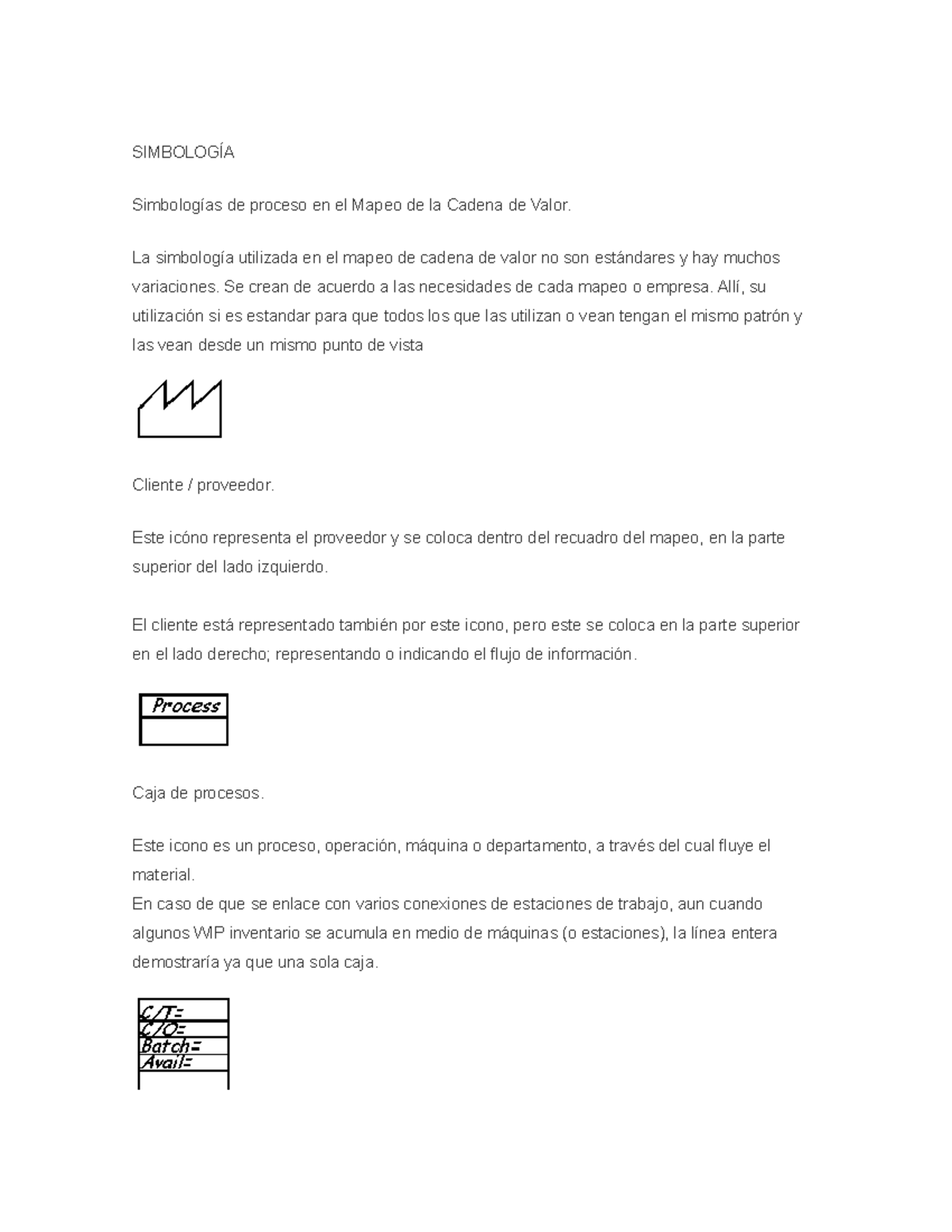 Simbología VSM - normas - SIMBOLOGÍA Simbologías de proceso en el Mapeo ...