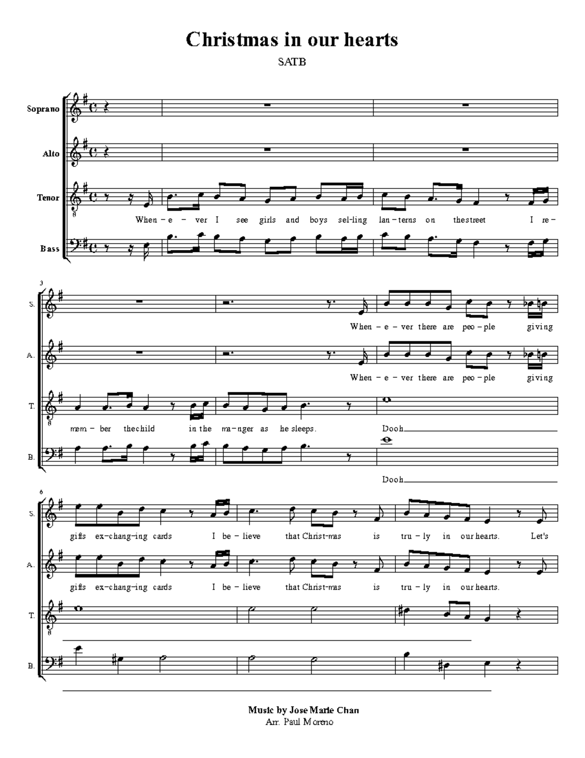 Pdfcoffee - Please give more information - Christmas in our hearts SATB ...
